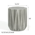 Homebeez Round Concrete Outdoor Side Table, Decorative Patio End Table ...
