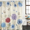 60x72 Inch Shower Curtains for Bathroom, Blue Purple Red Hydrangea ...