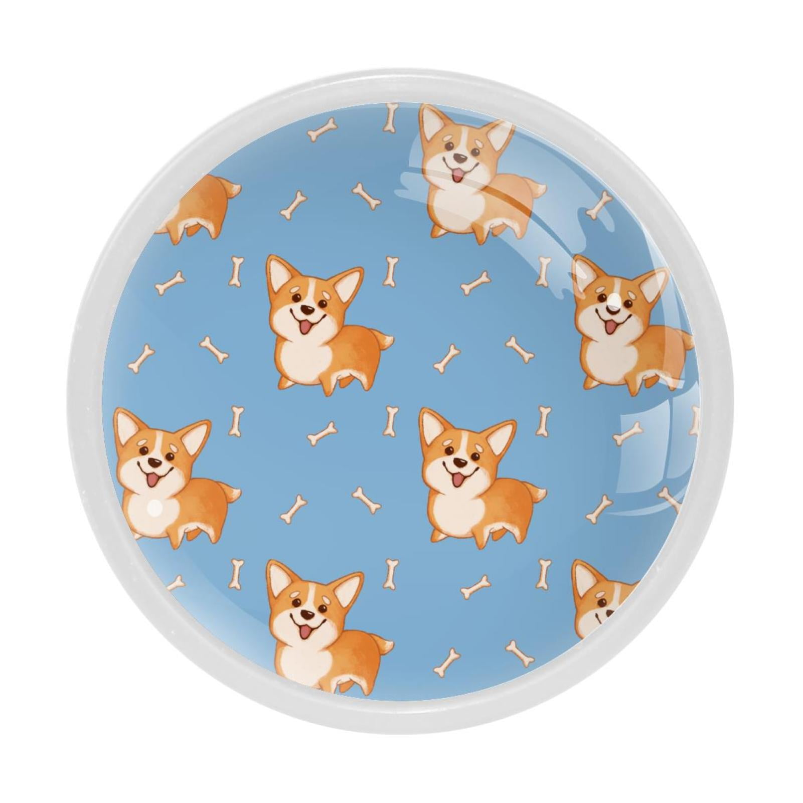 4 Pcs Corgi Dog Bones Knobs for Kitchen Cabinet Cupboard Dresser ...