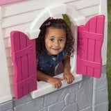 Step2 Neat & Tidy Cottage Toddler Pink Outdoor Playhouse for Kids Ages ...