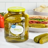 Great Value Whole Dill Pickles 46 oz Uncut Crisp Kosher - Walmart.com