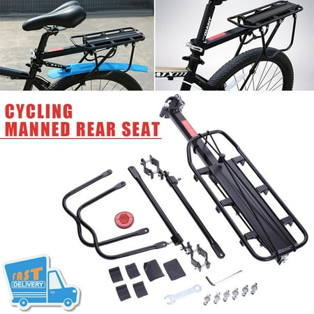Bicycle Outdoor Mountain Bike Black Rear Pannier Carrier Rack Seat Post ...