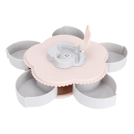 Rotation Storage Snack Box Candy Dish Petal Rotating Fruit Plate Snacks ...