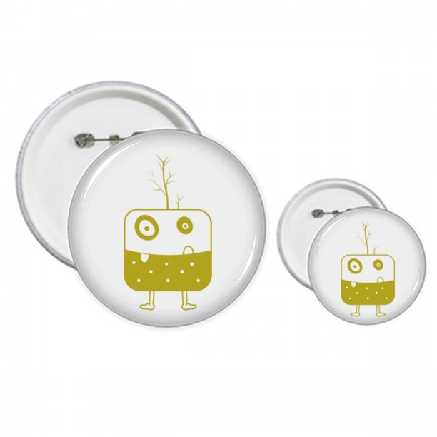 Universe Alien Monster Green Creature Pins Badge Button Design Kit ...