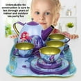 Tea Set for Little Girls, Pretend Play Tea Party Set, Mermaid Kids Tin ...