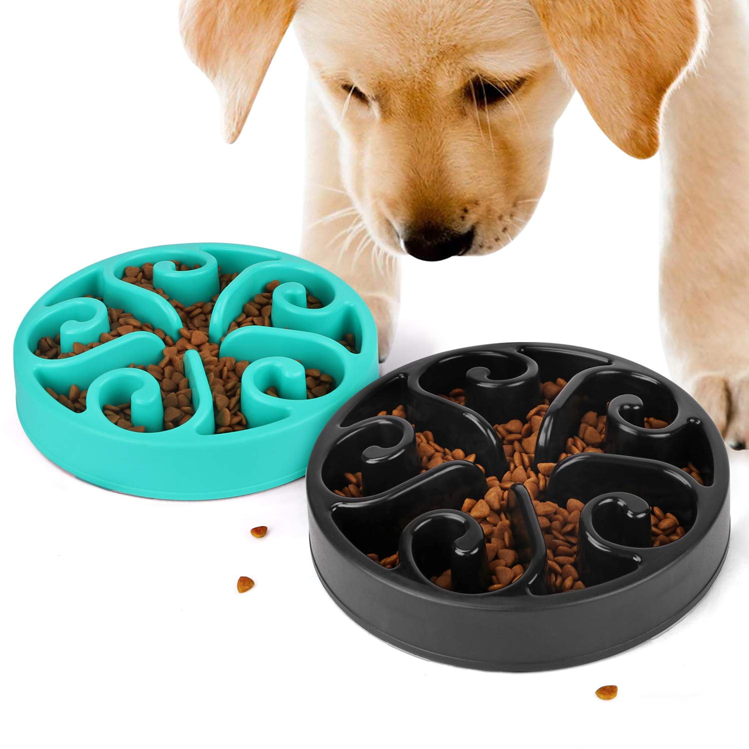 FOAUUH Slow Feeder Dog Bowl Slow Eat Feeder for Fun Slow Feeding ...