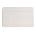 VCNY Home White Carved Grid Diatomite Stone Bath Mat, 16" x 24 ...
