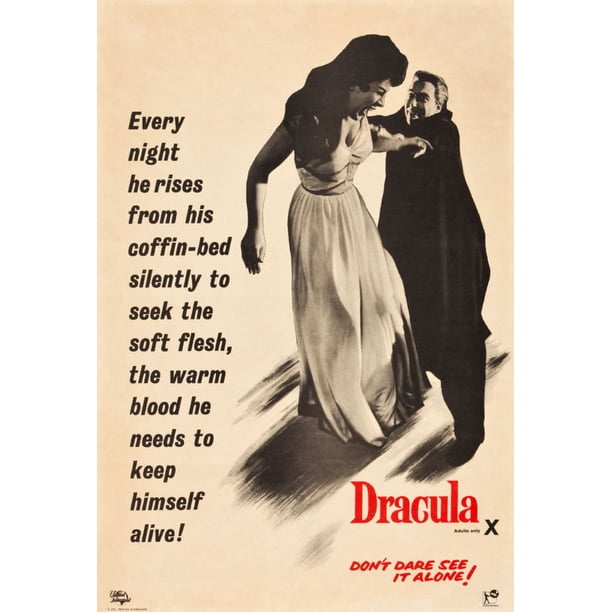Dracula Movie Poster Reprint Art decor 27inx40in for any room 27x40 ...