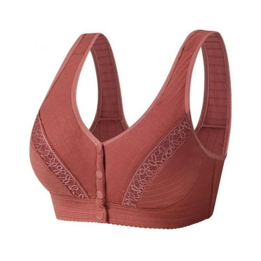 Spdoo Lace Front Snap Bra for Women,Seamless Full Figure Bra 3 Pack 36 ...
