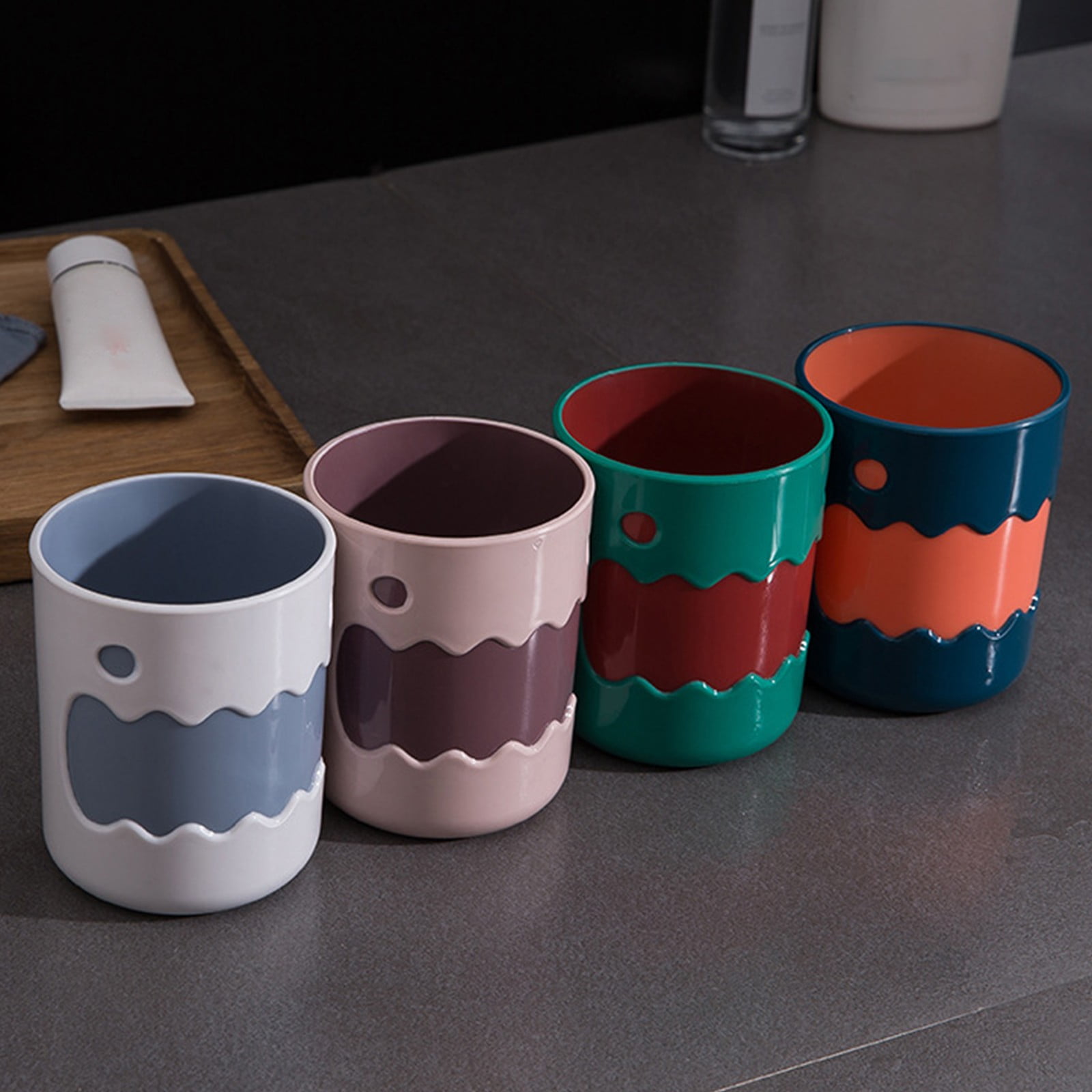 Click here for Vacemry Under $5 Bathroom Toothbrush Cup Double La... prices