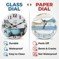 Bathroom Wall Clock,Rustic Style Waterproof Glass Shower Clock Wall ...