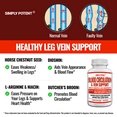 Blood Circulation & Vein Support, 90 Caps, Niacin, L-Arginine, Ginger ...