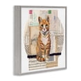 Stupell Industries Orange Cat Collage Animals & Insects Painting Gray ...