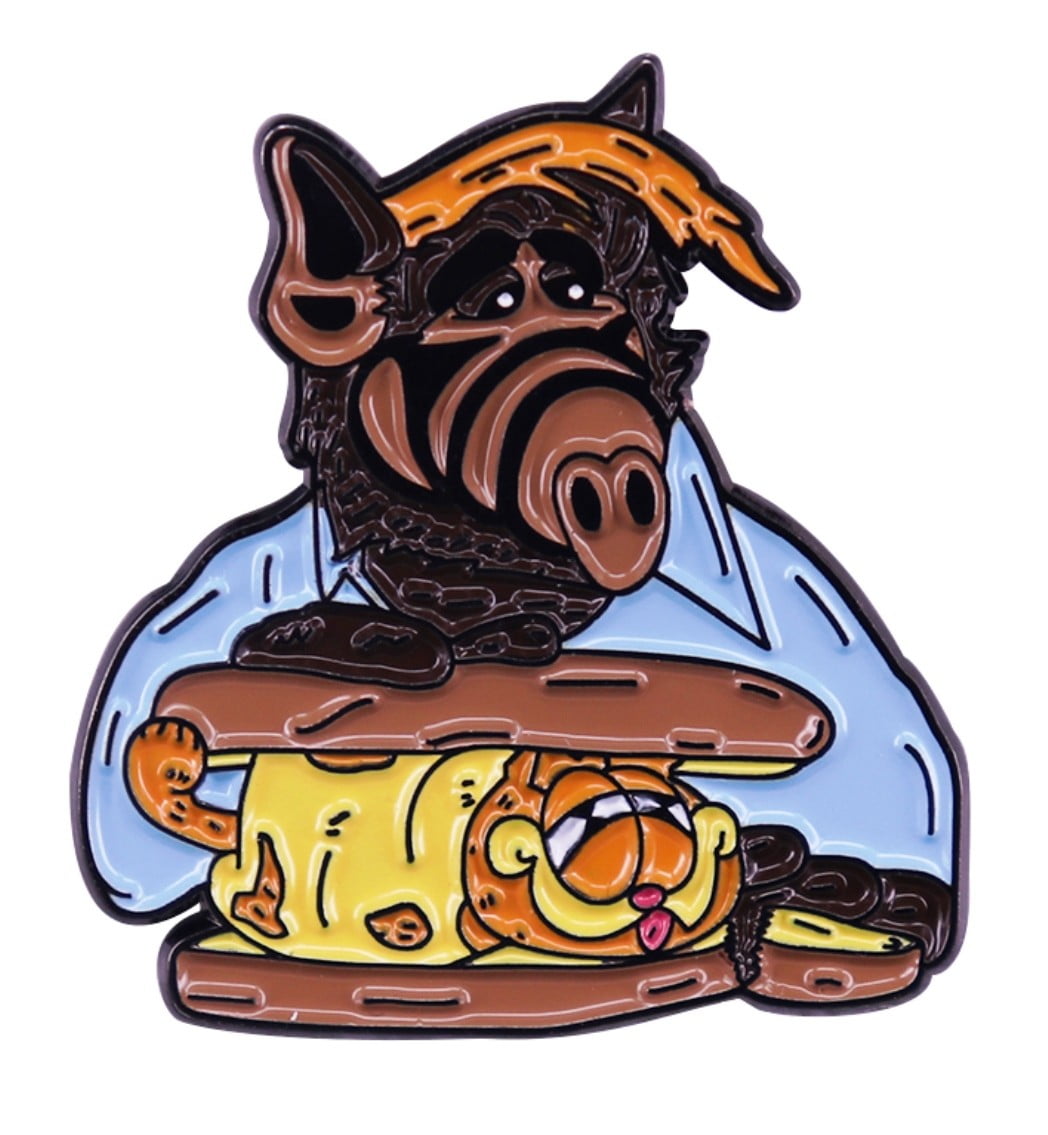 Alf and Garfield 1.5 Inches Tall Enamel Metal Pin - Walmart.com