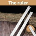 Heavy Duty Stainless Steel Ruler with Clear Measurements Easy to Read ...