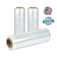 4 Rolls of Blown Hand Stretch Film 15" x 2000'. Clear Hand Stretch Wrap ...