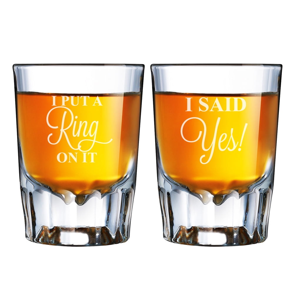 Mr. Naughty and Mrs. Nice Engraved Barcraft Fluted Shot Glass - Walmart.com