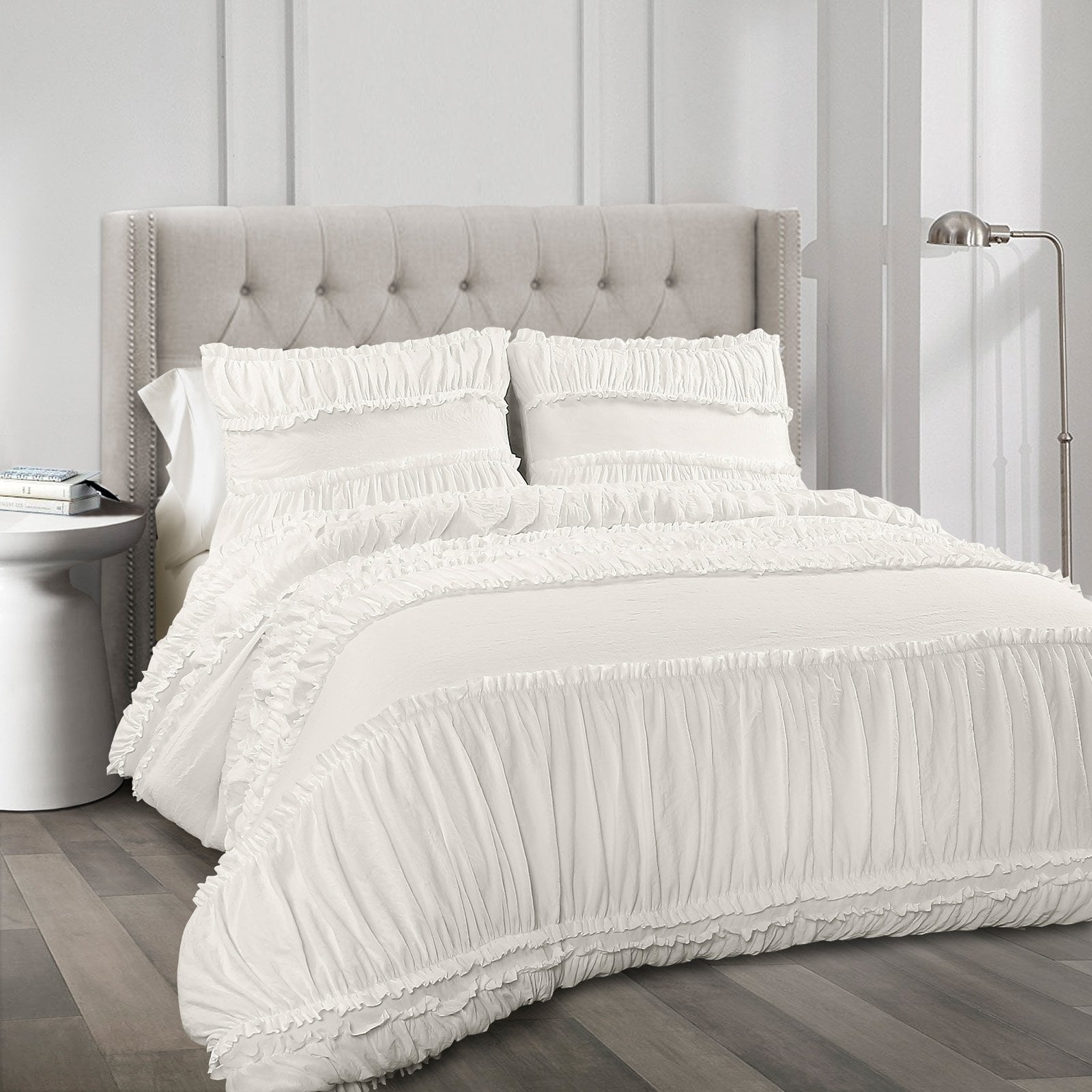 Nova Ruffle 3 Piece Comforter Set by Lush Decor - Walmart.com