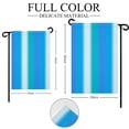 Blue Teal White Gradient Garden Flag 28x40 Inch Colorful Striped Ombre ...