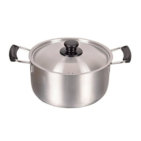 PEARL KINZOKU Double-handled pan 22cm with lid IH compatible Stainless ...