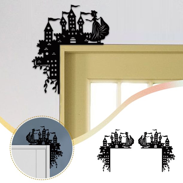 Japceit Door Corner Sign Castle Door Corner Decoration Home Room ...