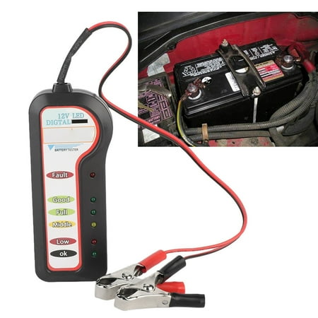 Battery Checker Battery Load Tester 12V Portable Car LED Battery Tester ...