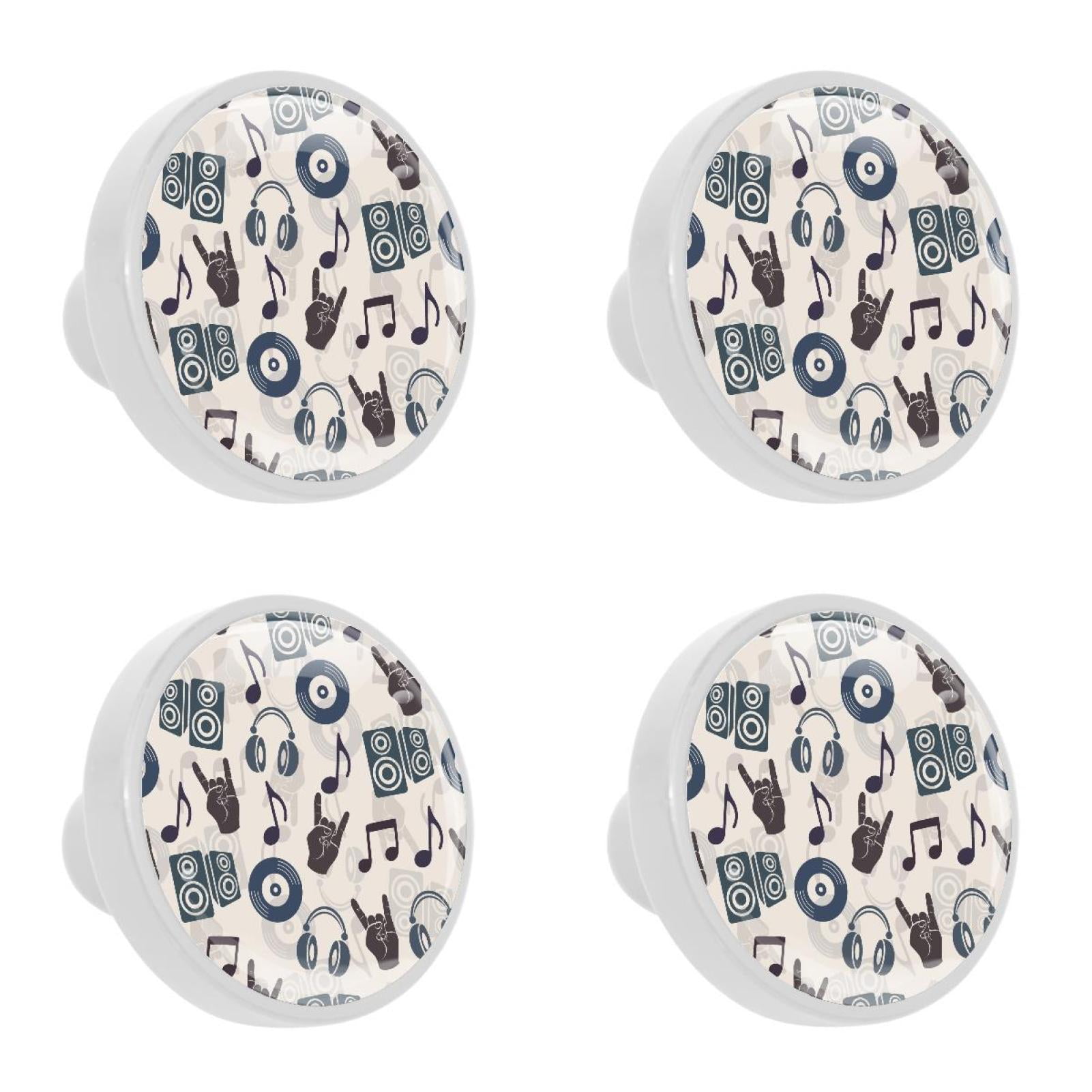 4 Pcs Colorful Music Knobs for Kitchen Cabinet Cupboard Dresser ...