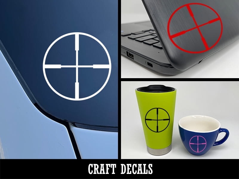Crosshair Target Craft Vinyl Indoor Outdoor Decal Sticker - Aqua - 5 ...