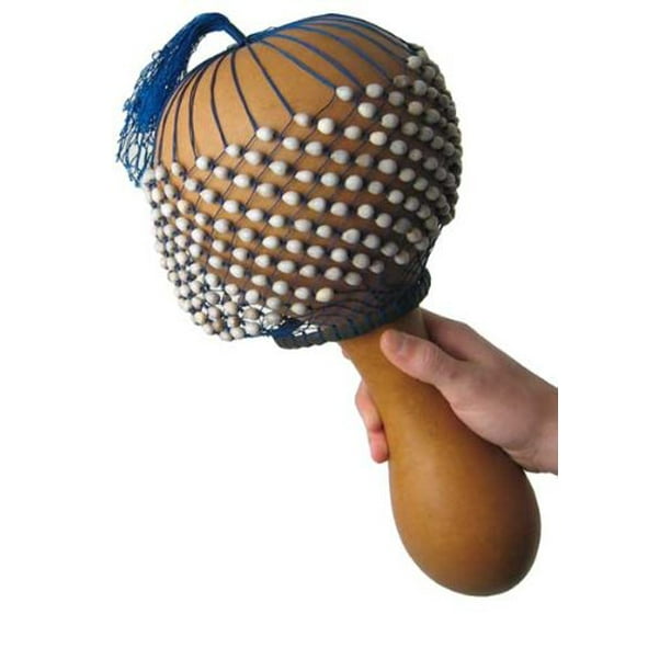 Axatse African Shaker - Maraca, Rumba Shekere - 8" X 15" Large ...