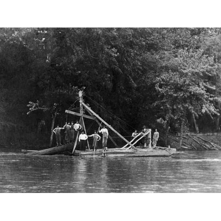 Snag Boat, C1910. /Na Snag Boat Clearing Snags Along The Current River ...