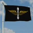 Cayyon Army Aviation Metallic Black Flag 3x5Feet Military Banner with 2 ...