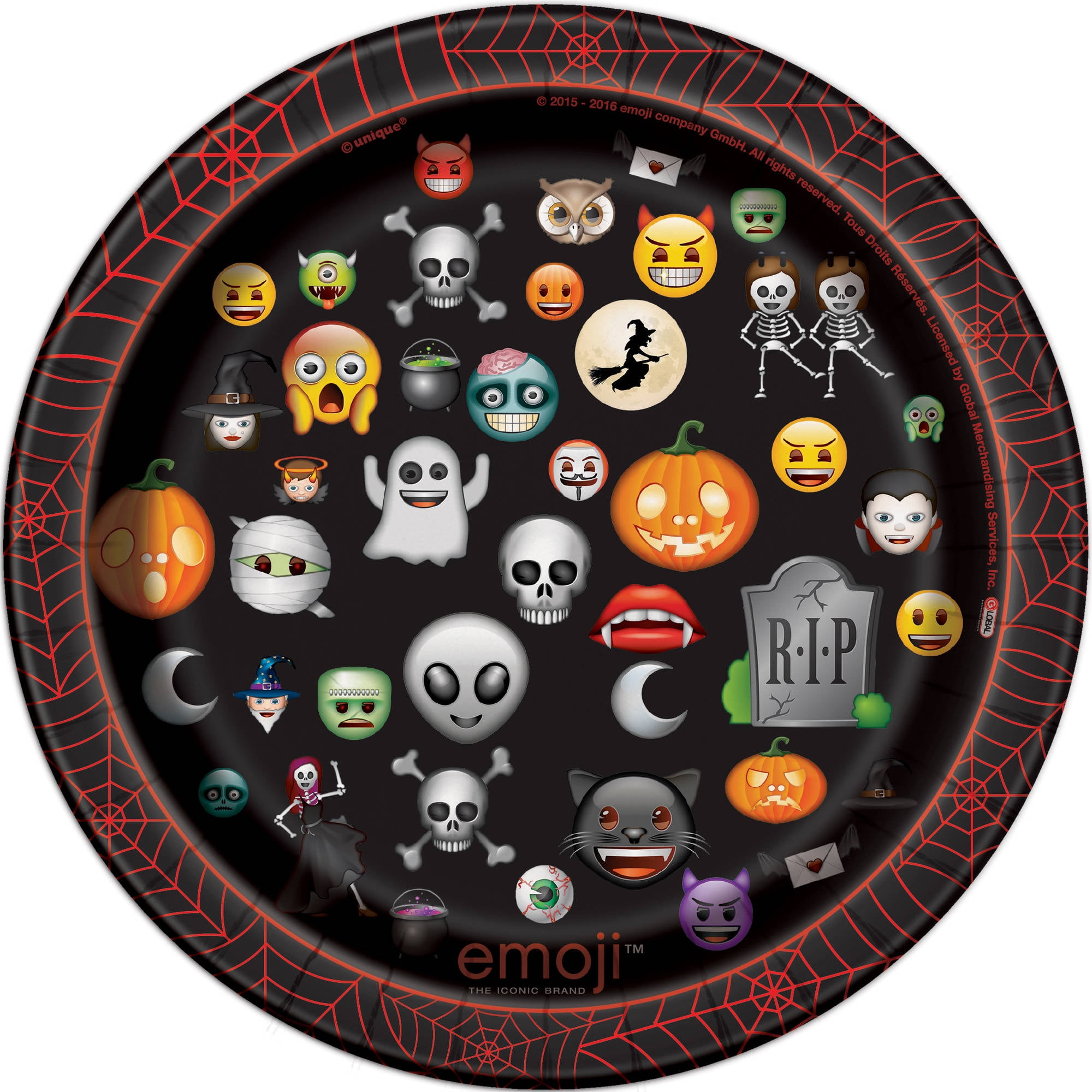 Emoji Halloween Paper Dessert Plates, 7in, 8ct - Walmart.com