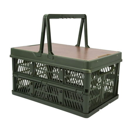 Camping Picnic Basket, Collapsible Foldable Storage Crates, Large ...