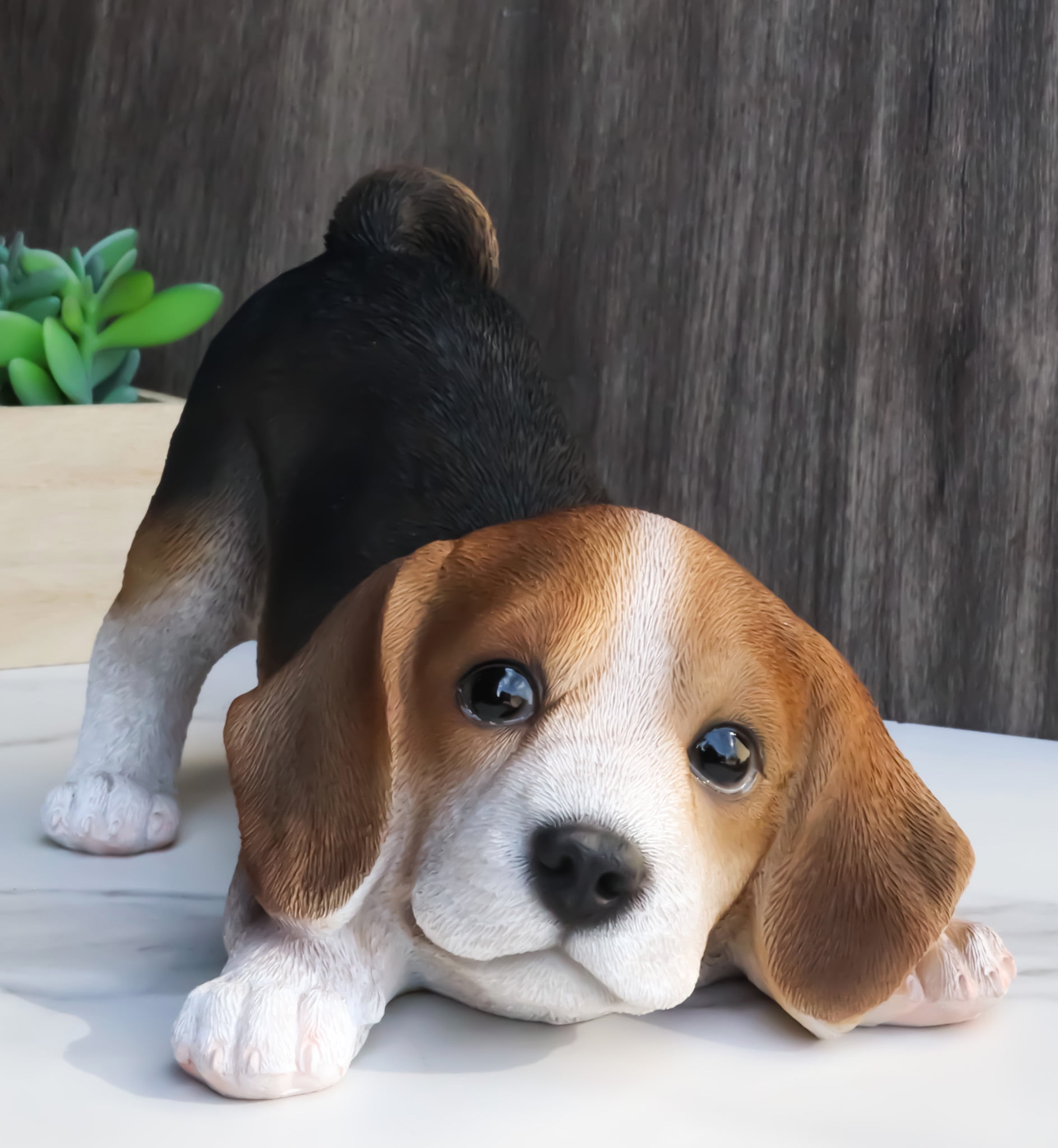 Adorable Crouching Tri Color Beagle Dog Puppy Pet Pal Figurine ...