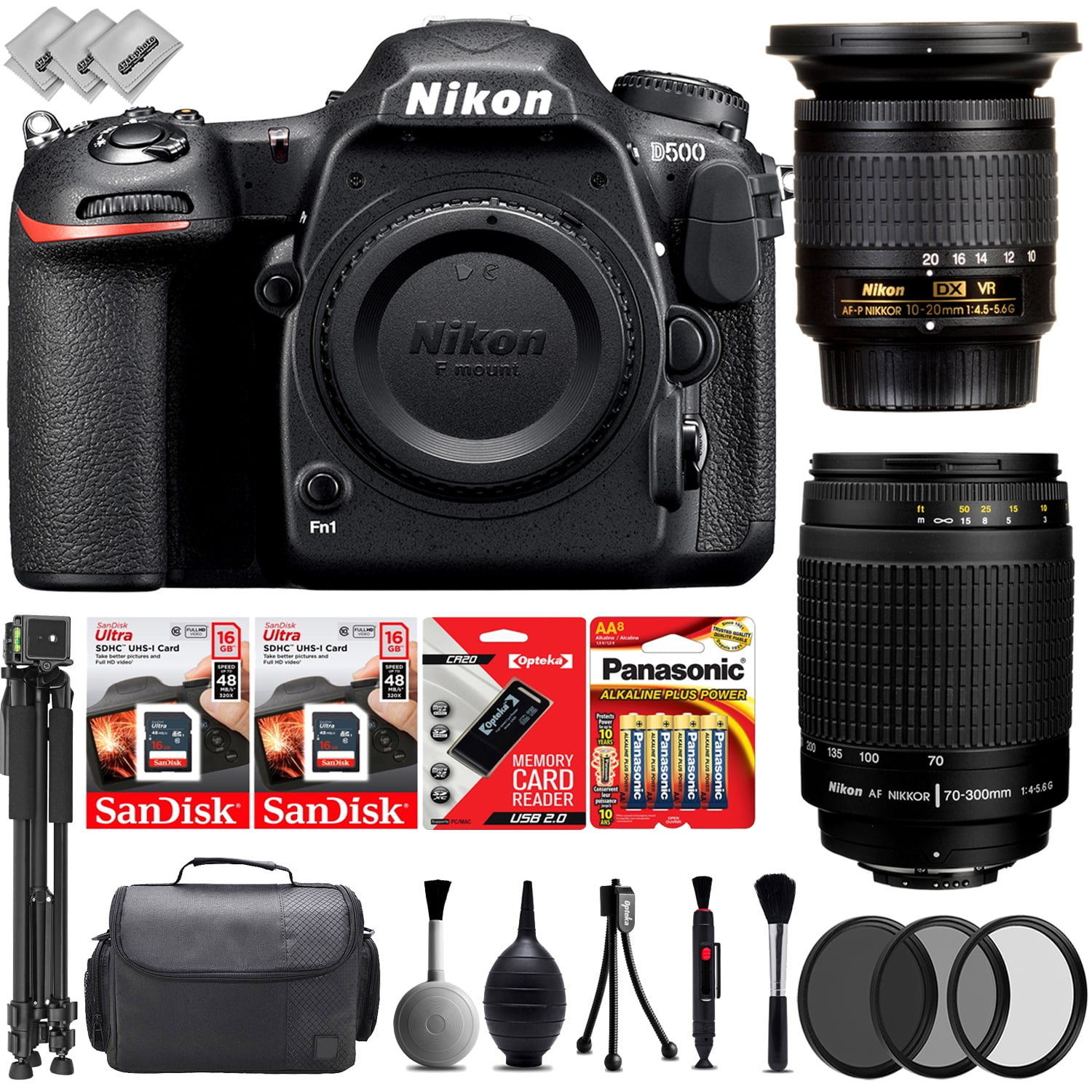 Nikon D500 Digital SLR Camera 20.9MP 4K Video w/ 32GB - 26PC Bundle ...