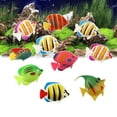 10pcs Plastic Artificial Fish Simulation Fake Fish Floating Vivid ...