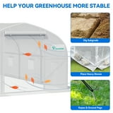 Uforic Heavy Duty Outdoor Greenhouse Walk-in Tunnel with Portable Plant ...