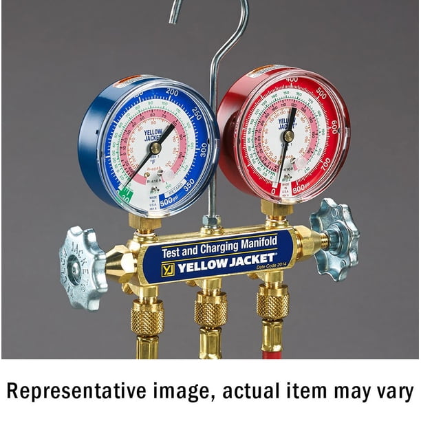 Yellow Jacket 42021 Series 41 Manifold, with 3-1/8' Gauges - Walmart.com
