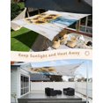 Country Sunflower Sun Shade Sail 6.5'X10' Watercolor Yellow Floral Wood ...