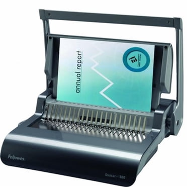 Fellowes Quasar+ Manual Comb Binding Machine, Binds 500 Sheets ...