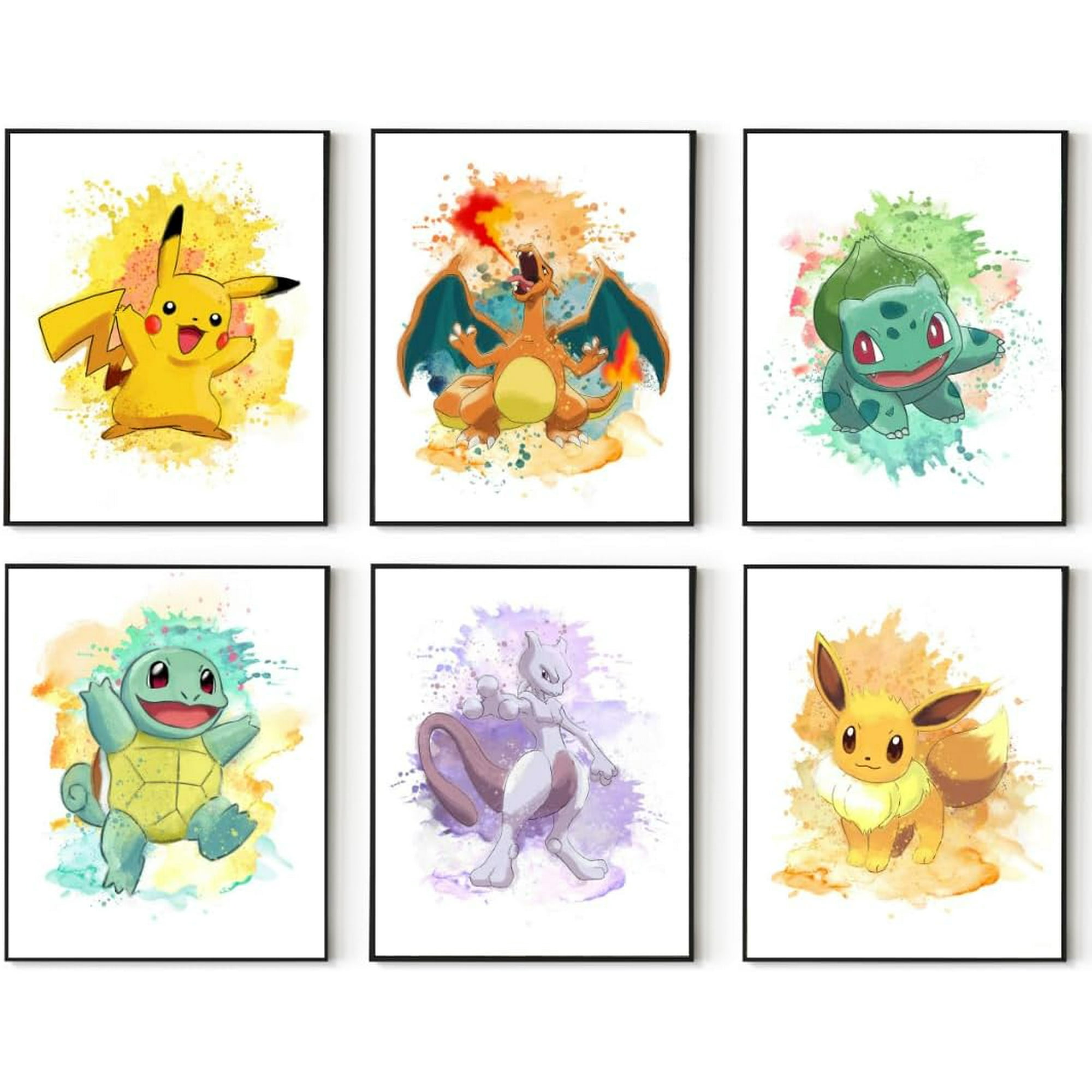 Click here for Qth Canvas Pokemon Watercolor Wall Art Prints - Se... prices