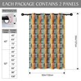Bigfoot and Stripe Orange Pattern Blackout Curtains,Triple Weaved ...