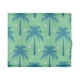 Beach Palm Tree Pattern Door Curtain Sheer Privacy Light Filtering ...