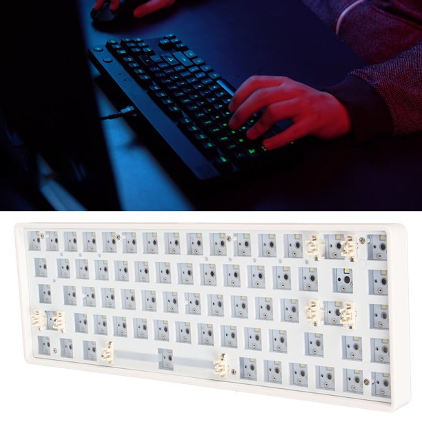 65% DIY Mechanical Keyboard, 68 Keys Hot Swappable Compact Keyboard ...