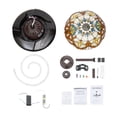 DUYIWAA 42 Inch Ceiling Fan Light Tiffany Style LED Chandelier Fan Lamp ...
