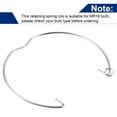 Uxcell MR16 Lamp Retaining Spring Clip Ring Manganese Steel Bulb Holder ...