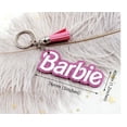 Barbie Keychain Glitter Pink,Barbie and Plus Barbie,Key Chain - Walmart.com