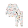 Boys Summer Outfits 2 Piece Cute Cartoon Print Long Sleeve Crewneck ...