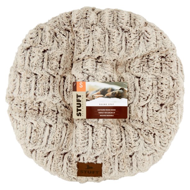 Stuft Round Spot Pet Bedding, Small, White - Walmart.com