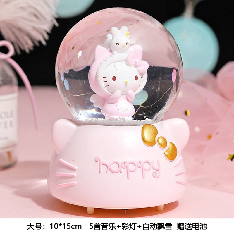 Click here for Luhua Kawaii Pink Hello Kitty Snowflake Music Box... prices